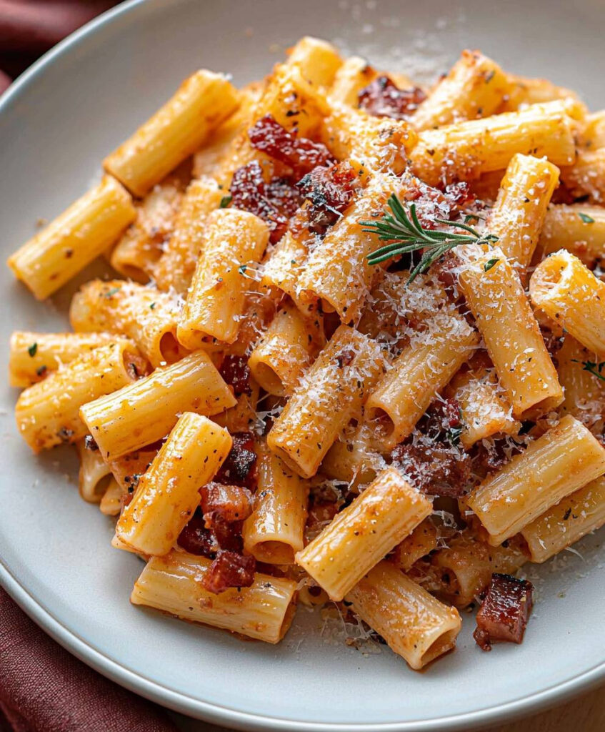 Rigatoni alla Gricia facile : Recette simple et délicieuse à essayer